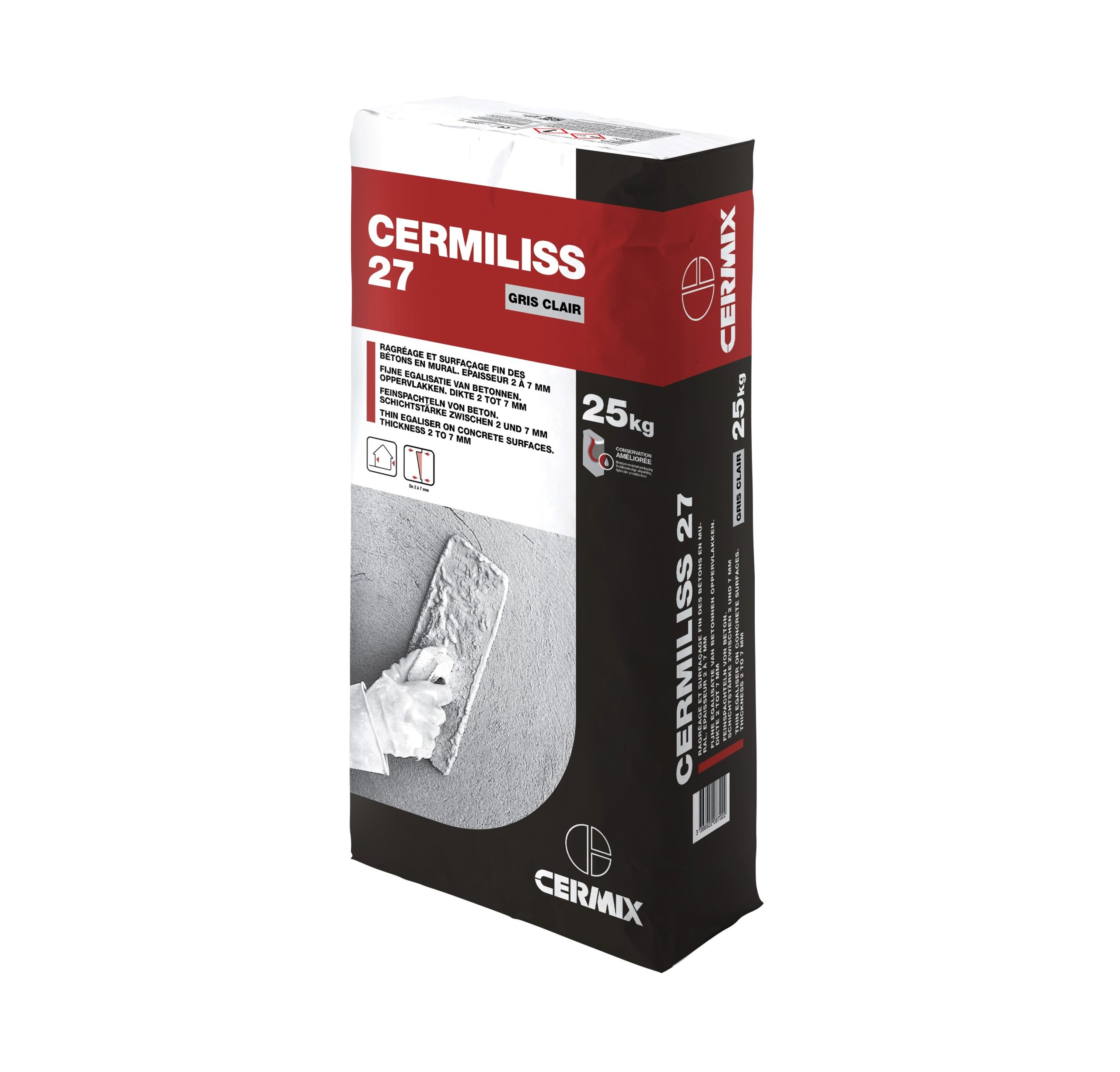 CERMILISS 27 - Ragréage mural. Épaisseur 2 à 7 mm - Cermix France