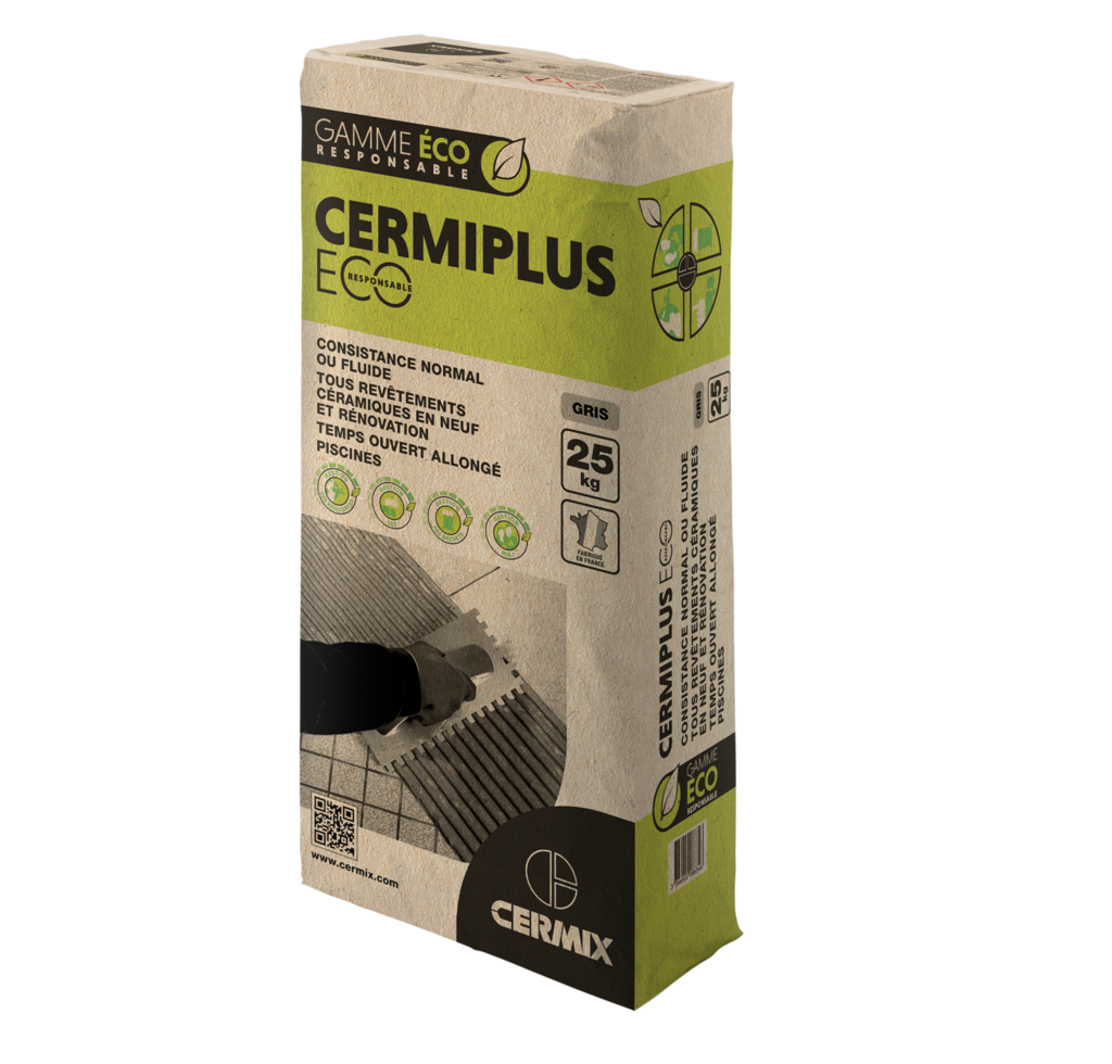 CERMIPLUS ECO - Mortier colle amélioré onctueux pour travaux courants en neuf et rénovation ...