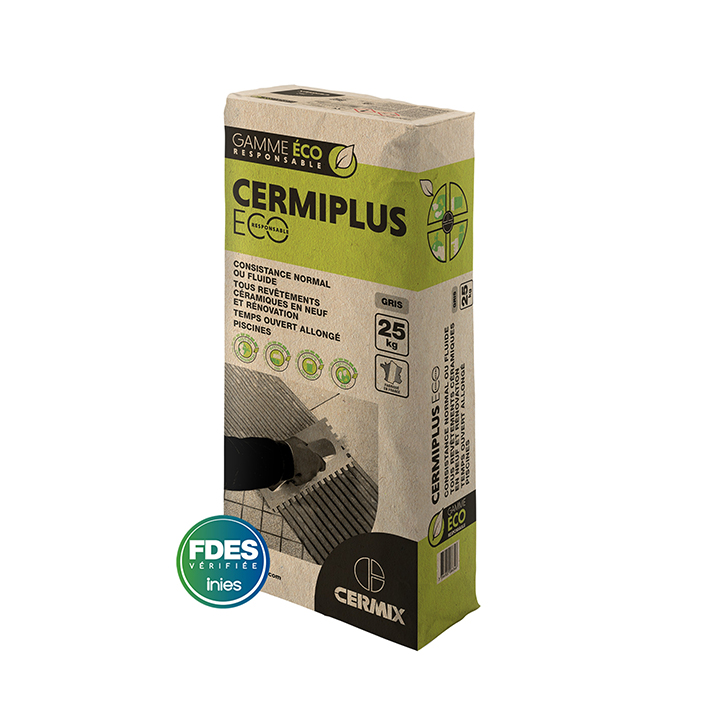CERMIPLUS ECO - Mortier colle amélioré onctueux pour travaux courants en neuf et rénovation ...